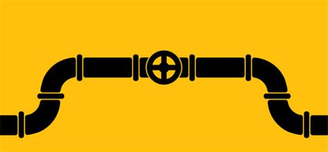 Water Oil Or Gas Pipeline Pipe Fitting Royalty Free Vector