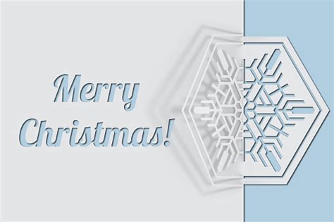 조각 된 종이 눈송이는 반으로 접혀 구부러진 아름다운 그림자 O 3d 그림자를 캐스팅 3차원 형태에 대한 스톡 사진 및 기타 이미지 3차원 형태 개념 겨울 Istock