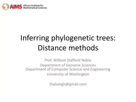 Ppt Inferring Phylogenetic Trees Distance Methods Powerpoint