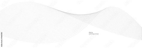 Grey Airy Particles Flow Vector Design Abstract Background With Wave