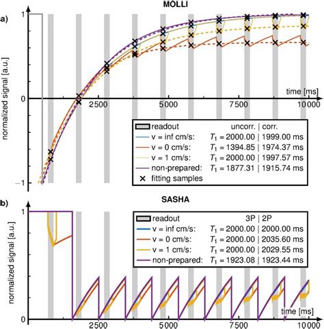 Bloch Simulations Of Different Flow Effects On T1 Simulations Of Three