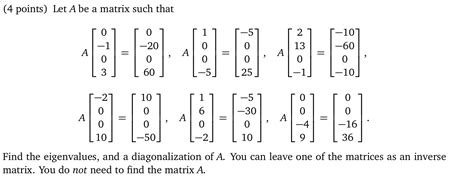 Solved Points Let A Be A Matrix Such That Chegg