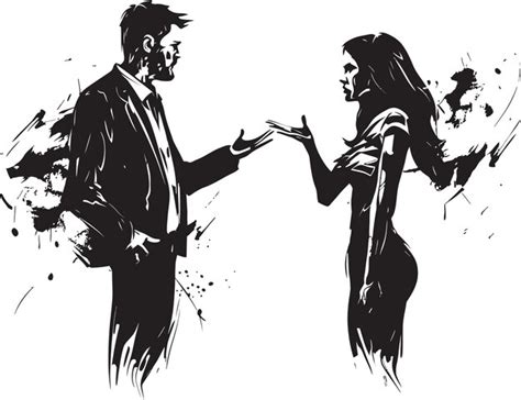 Premium Vector Discord Dance Dynamic Emblem For Couples Discordant Interaction Tumultuous Tiff