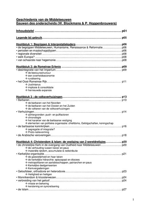 samenvatting eeuwen des onderscheids deel 1 geschiedenis van de