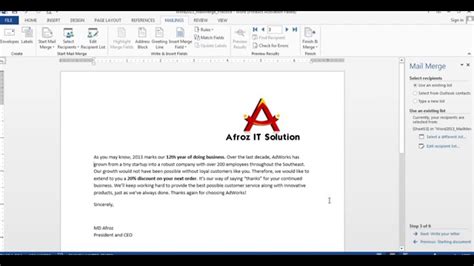 Mail Merge Tutorial YouTube