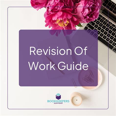 Revision Of Work Guide Bookkeepers Support
