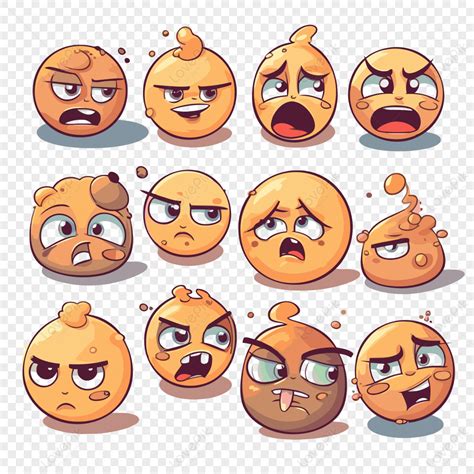 감정 얼굴상표만화클립 아트 Png 일러스트 무료 다운로드 Lovepik