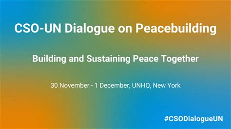Cso Un Dialogue Peacebuilding