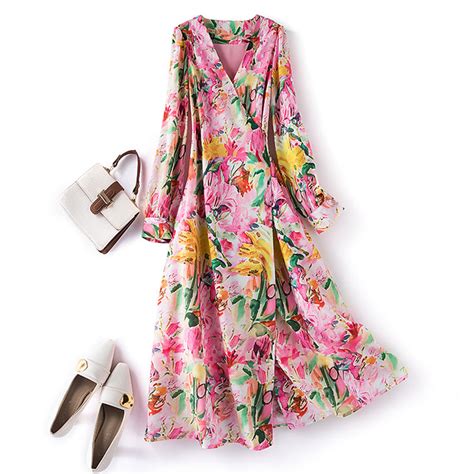 Plus Size Pink Floral Wrap Dress Hello Curve