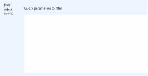 Filter Object Not Displaying · Issue 160 · Feathersjs Ecosystemfeathers Swagger · Github