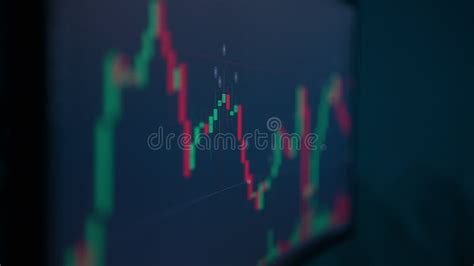 Detail Of Shared Graphs And Charts On Computer Screen Closeup Of