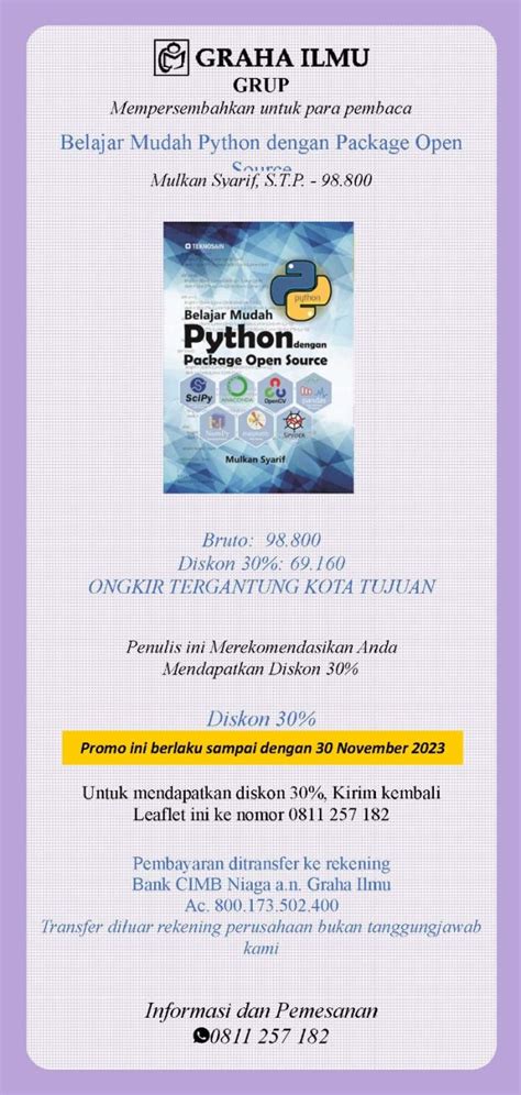 Buku Belajar Mudah Python Dengan Package Open Source Softscients