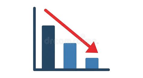 Downward Trend Chart With Red Arrow Stock Image Illustration Of