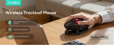 Nulea Wireless Trackball Mouse Ergonomic 217 Tilt Stand