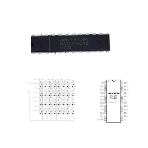 otronic max7219cng led anzeigetreiber dip24 ic otronic