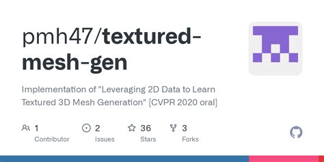 Github Pmh47textured Mesh Gen Implementation Of Leveraging 2d Data To Learn Textured 3d