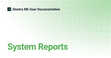System Reports Elentra Me User Documentation System Reports Elentra Me User Documentation