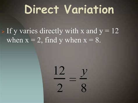 direct and inverse variations pptx