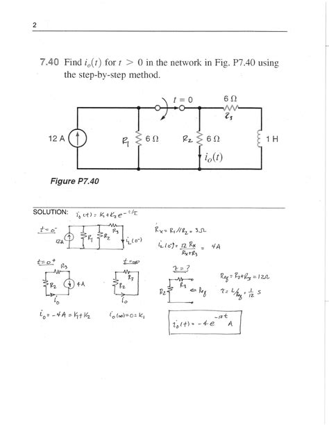 solution tutorials 25 for response r l resistor inductor electrical
