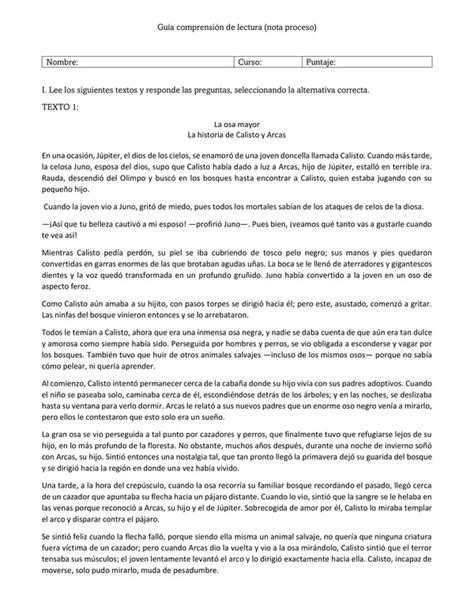 Guía De Comprensión Lectora Sexto Básico Profesocial