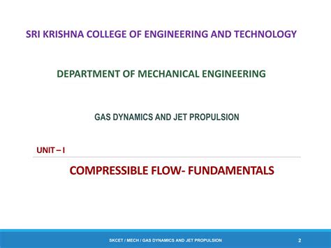 Gas Dynamics And Jet Propulsion Pptx Physics Science