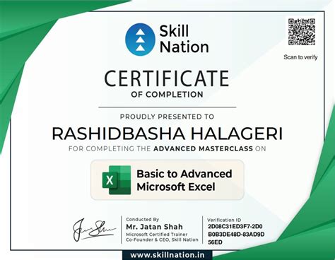 Rashidbasha Halageri On Linkedin Skillnation Jatanshah Microsoftexcel Microsoftcertified