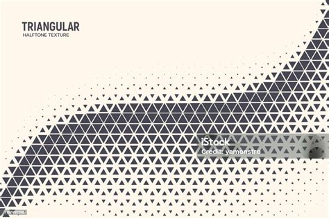 Conceptual Technology Halftone Triangle Particles Vector Abstract Background Stock Illustration