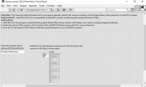 get labview project library lvlib version programmatically using