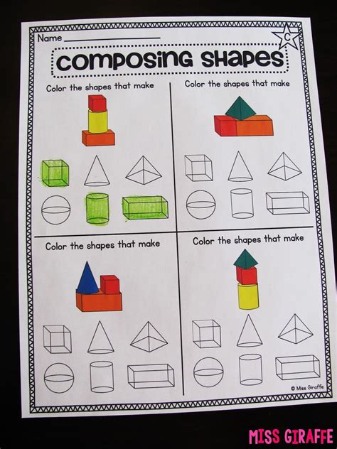 Composing Shapes In 1st Grade Fun Geometry Lesson