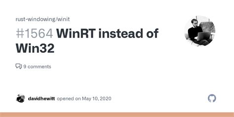 Winrt Instead Of Win32 · Issue 1564 · Rust Windowingwinit · Github