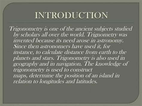 Project On Trignometry Ppt