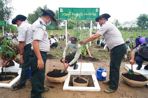 ၂၀၂၂ခုနှစ်မိုးရာသီအကြိုသစ်ပင်စိုက်ပျိုးပွဲကို ထန်းတပင်မြို့နယ်တွင်ကျင