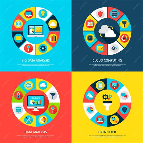 Premium Vector Big Data Concepts Vector Illustration Of Database