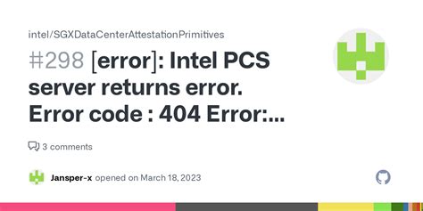 Error Intel PCS Server Returns Error Error Code 404 Error No Cache Data For This Platform