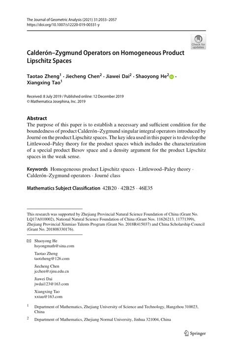 Pdf Calderón Zygmund Operators On Homogeneous Product Lipschitz Spaces