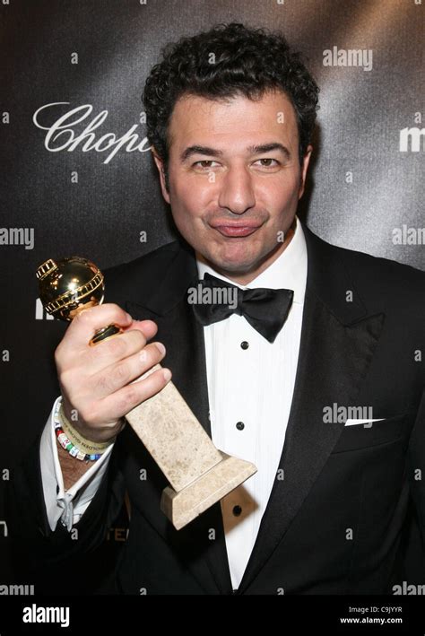 Ludovic Bource With His Golden Globe The Weinstein Company 2012 Golden Globes After Party
