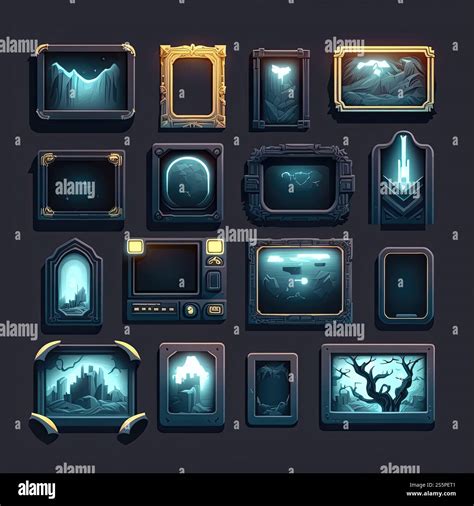 ui rectangle frame game ai generated design interface background gui