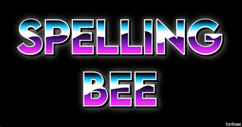 Spelling Bee Text Effect And Logo Design Trend
