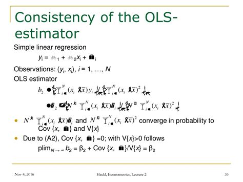 Ppt Econometrics Lecture 2 Introduction To Linear Regression Part