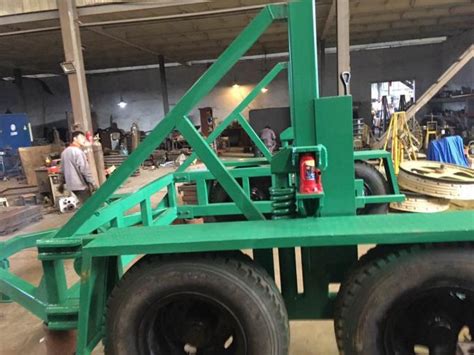 100 Kn Green Underground Cable Tools Easy To Move Cable Spool Trailer