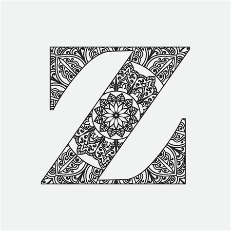 Premium Vector A Letter Z With A Floral Pattern