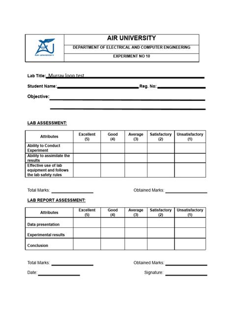 Experiment 10 Murray Loop Test Pdf Electrical Resistance And