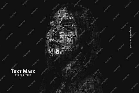 Premium Psd Text Mask Portrait Face Photo Effect Template