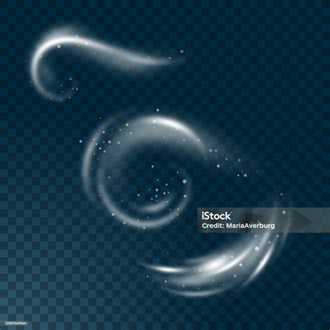 투명 한 배경에 격리 된 높은 상세한 바람 또는 먼지 구름의 벡터 사실적인 세트 백색 연기 안개 스프레이의 효과 가루로 빻은에