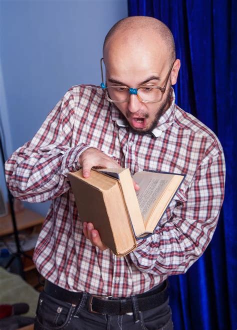 Nerd Reading Book Stock Image Image Of Geek Nerdy Bookworm 24143121