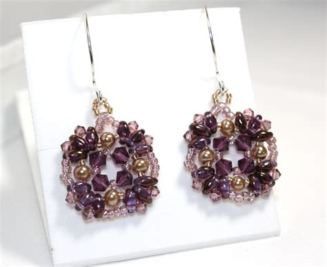 Passionate Purple Crystal Earrings · Mandala Obsession · Online Store