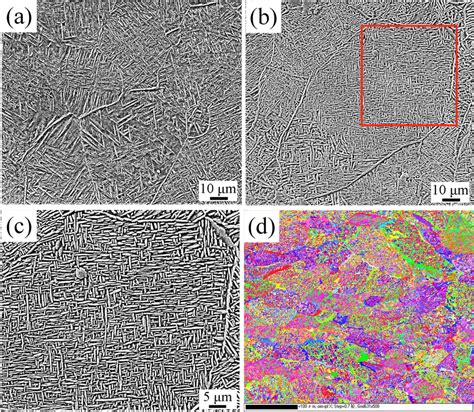 Microstructures And Ebsd Results In Middle Region A C Sem Images