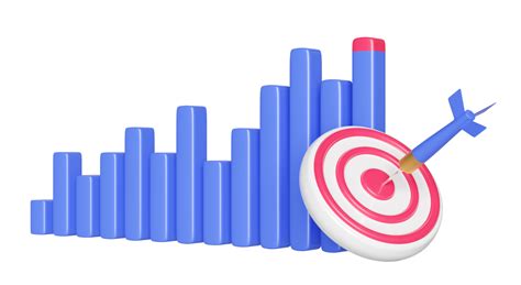 3d Charts Graph With Darts Target Analysis Business Financial Data