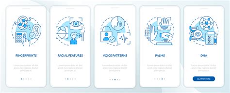 Biometric Technology Blue Onboarding Mobile App Screen Identity