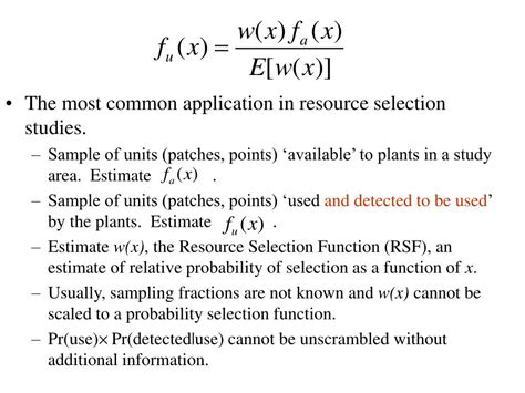 Ppt Resource Selection Functions And Patch Occupancy Models
